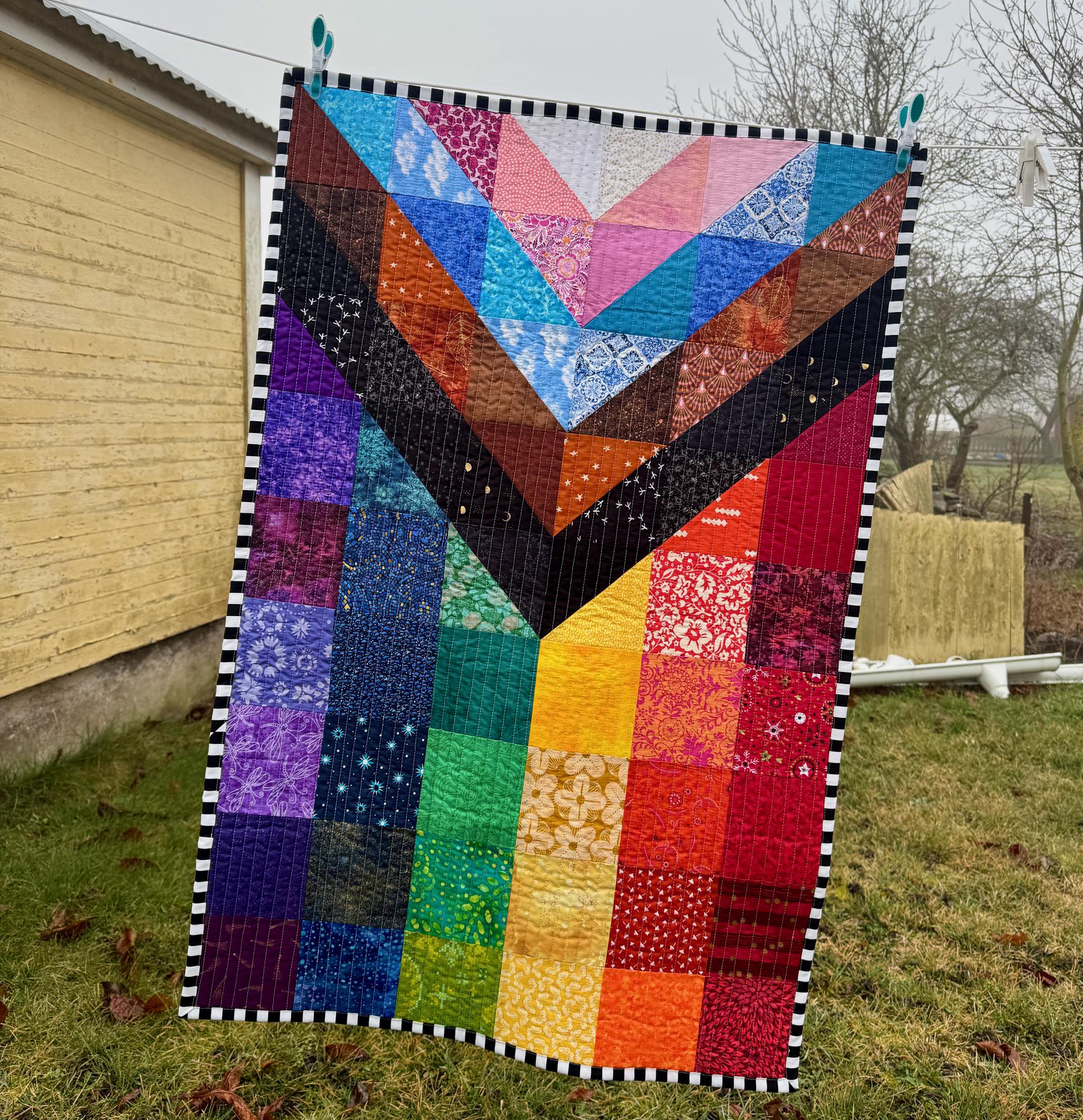 Custom Size - Quilted Progress Pride Flag, Finished Parade Flag or Wall ...