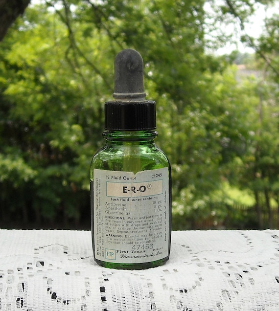 Vintage ERO Ear Drops Bottle | Etsy