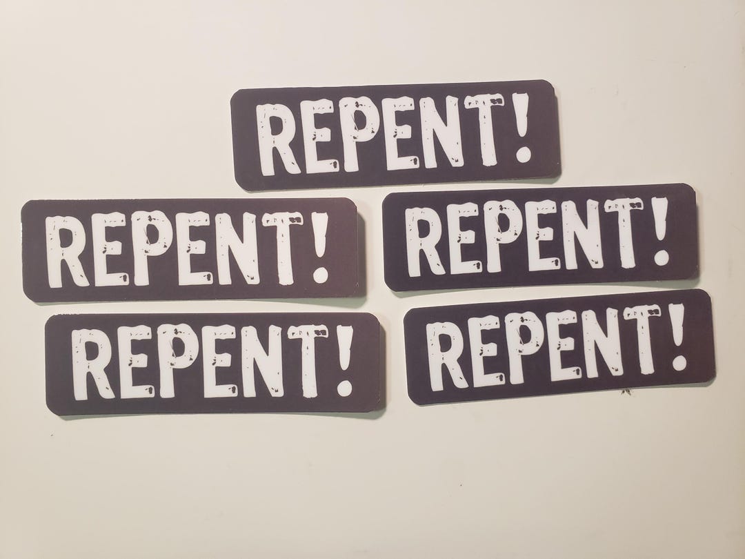 Inspirational Christian Stickers "repent! " - Great for Notebooks ...