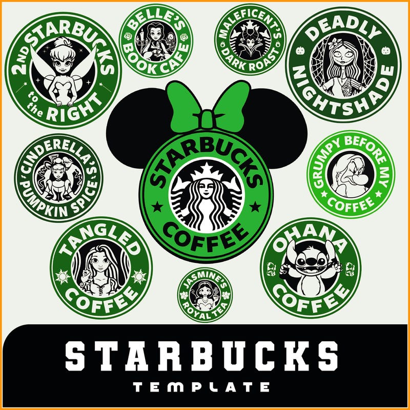 Cartoon Starbucks - Etsy