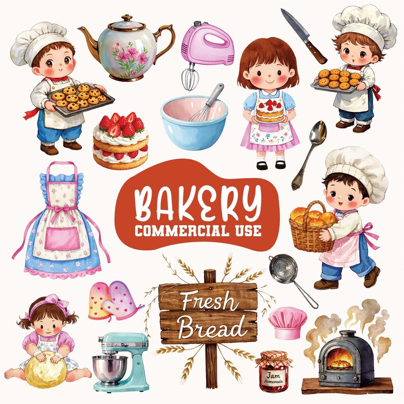 117+ Cute Baby Bakery Clipart – Cakes, Cupcakes, Donuts, Pastries ...