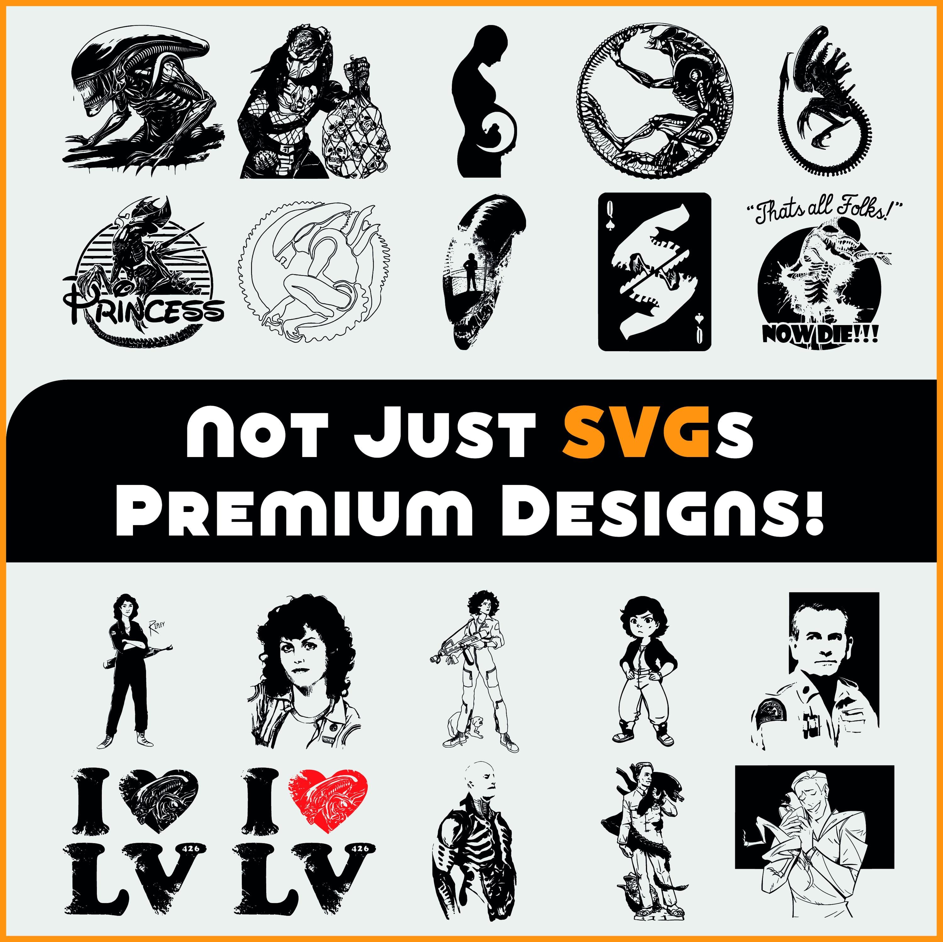 Extraterrestrial SVG Collection, Alien Creatures Svg, Xeno Creatures ...