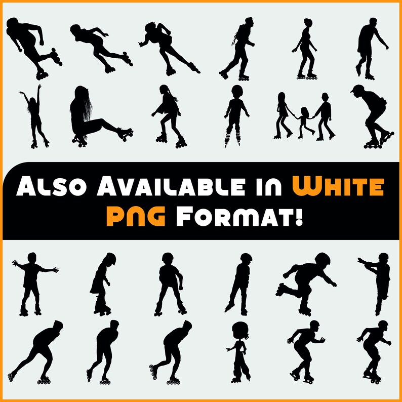Inline Skating Silhouette SVG Bundle | Roller Skating, Sports & Active ...