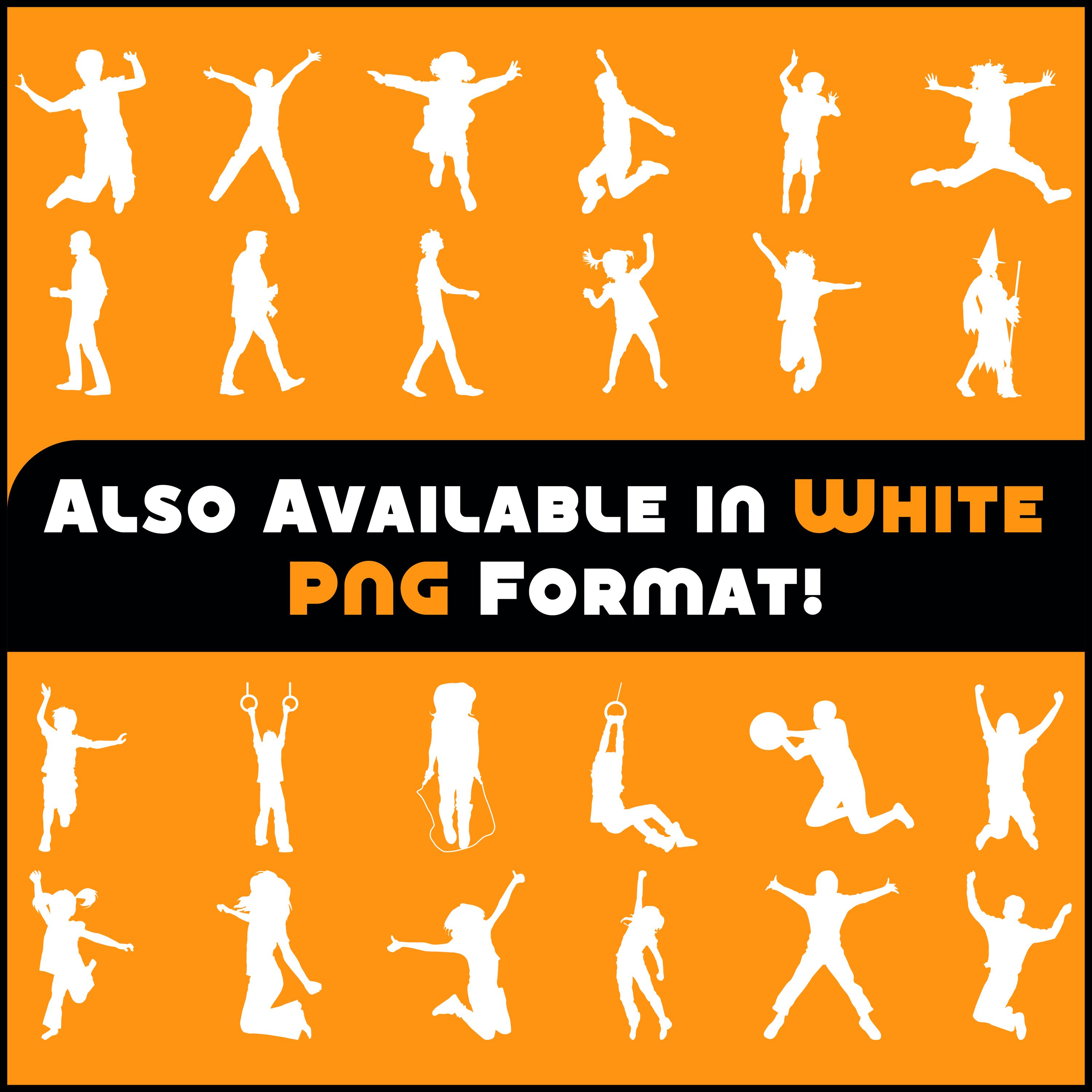 Human Silhouettes SVG Bundle | Active, Family, Kids Poses for DIY ...