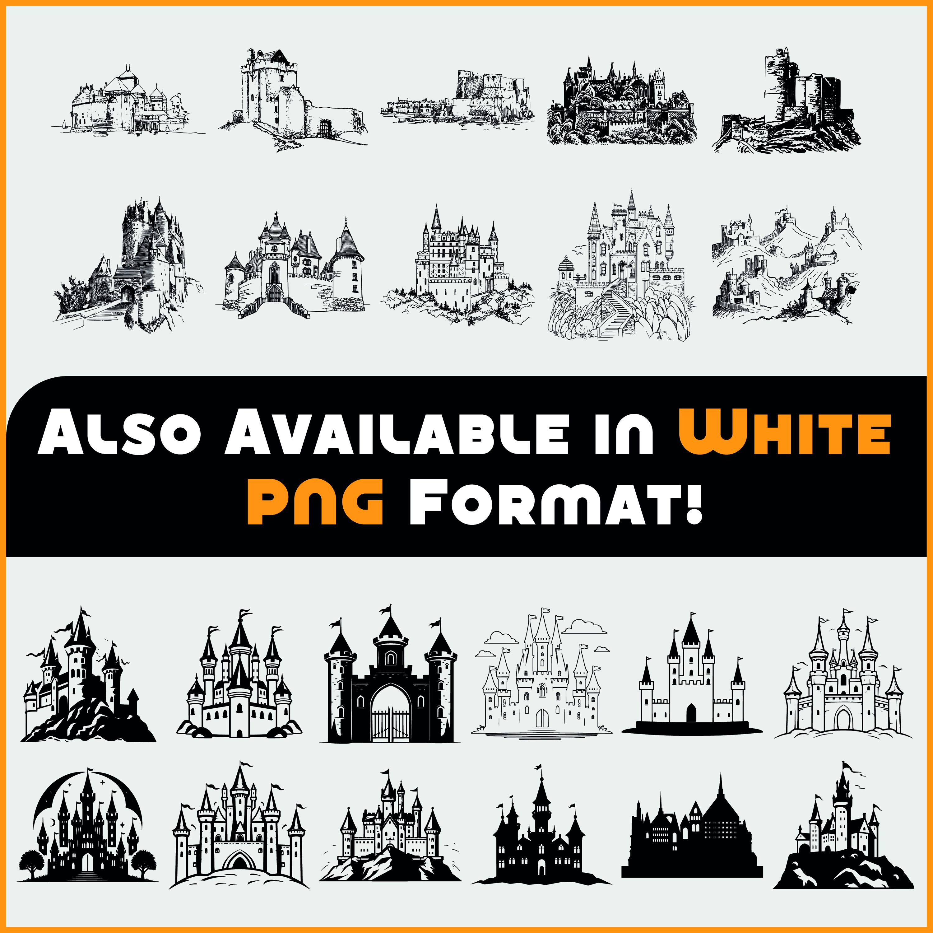 European Castle SVG Bundle | Medieval & Fantasy Castle Silhouettes ...