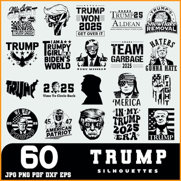 Trump Silhouette - Etsy