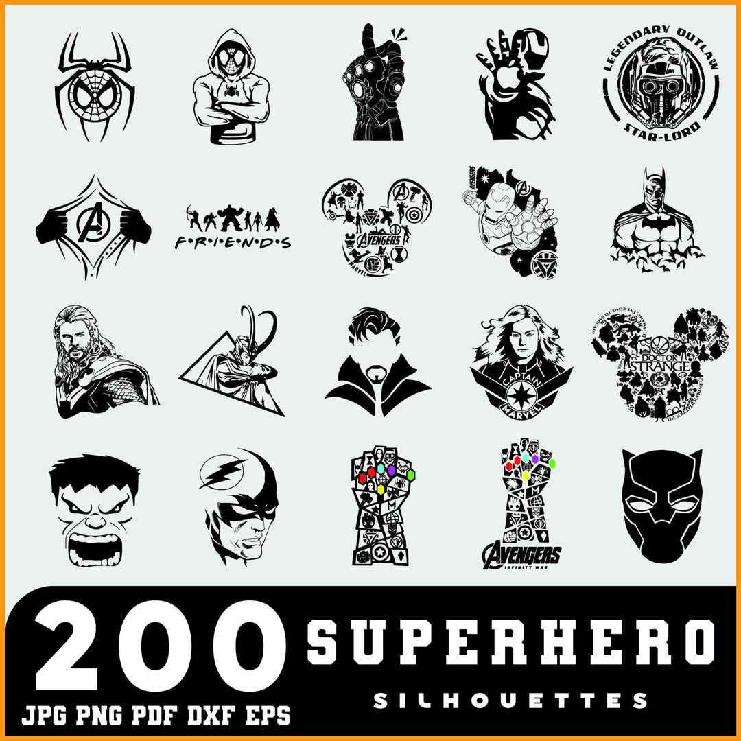 Superhero SVG Bundle | Heroes, Masks, Logos Comic Symbols | Cricut ...