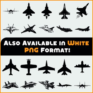 Military Aircraft Silhouette SVG Bundle | Fighter Jets, Helicopters ...