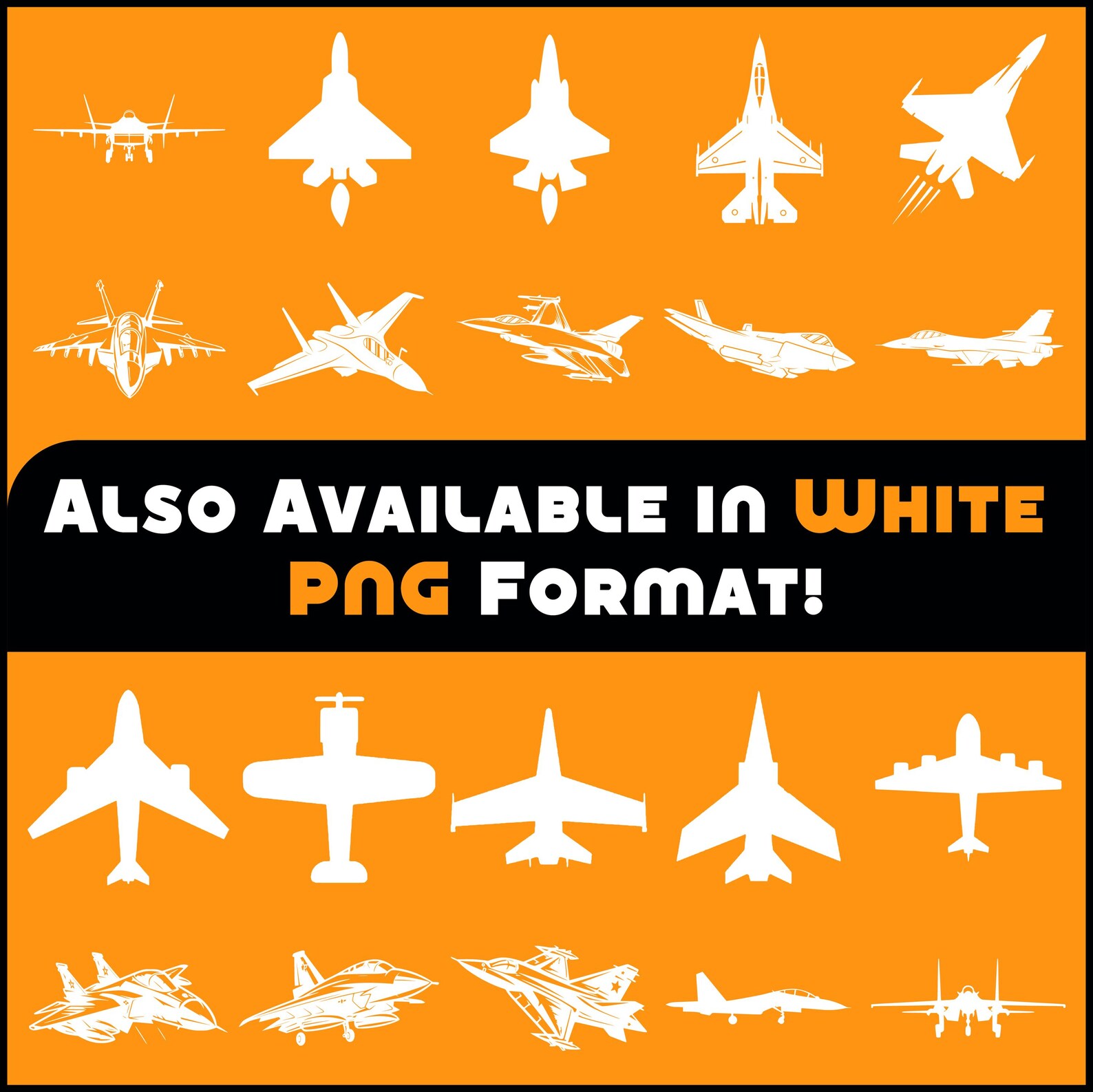Military Aircraft Silhouette SVG Bundle | Fighter Jets, Helicopters ...