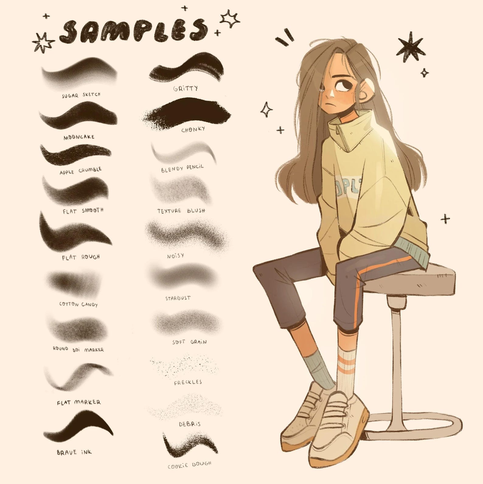 Cosmic Cookie Brushes for Procreate, Procreate Character Brushes ...