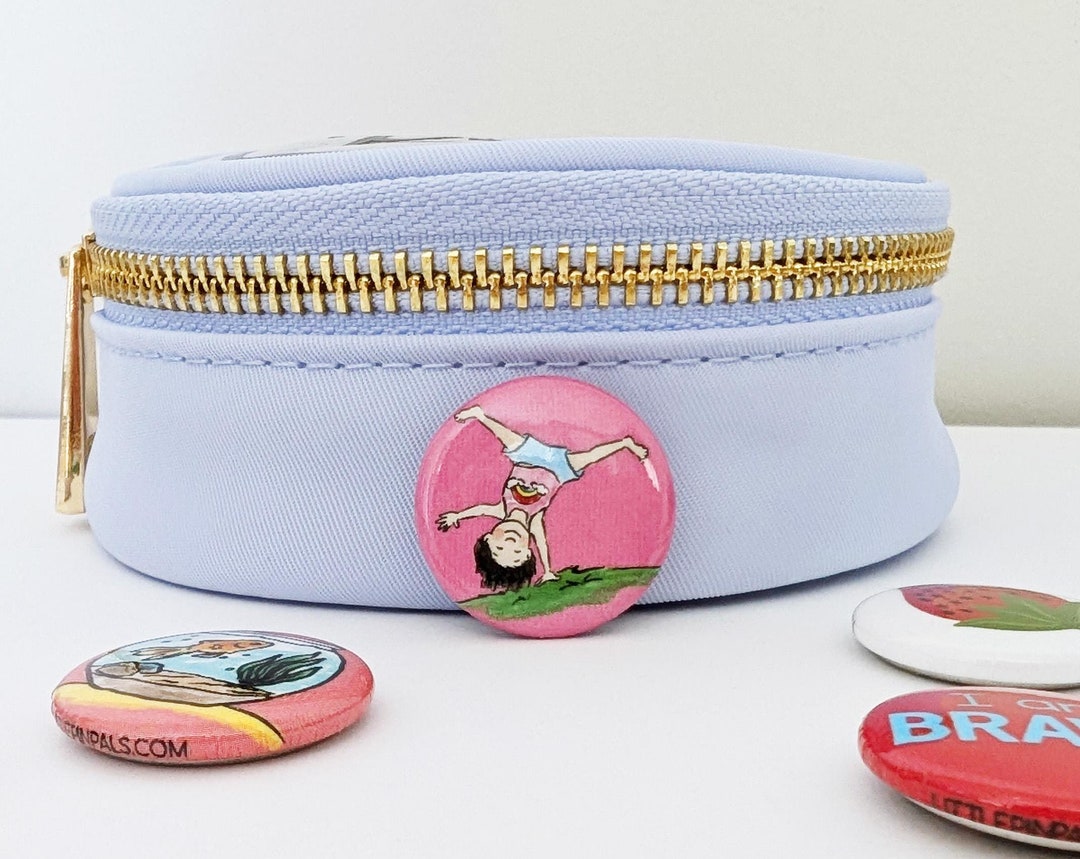 Cartwheel Girl Pin, 1" Collectable Button Pin Badges for Backpack ...