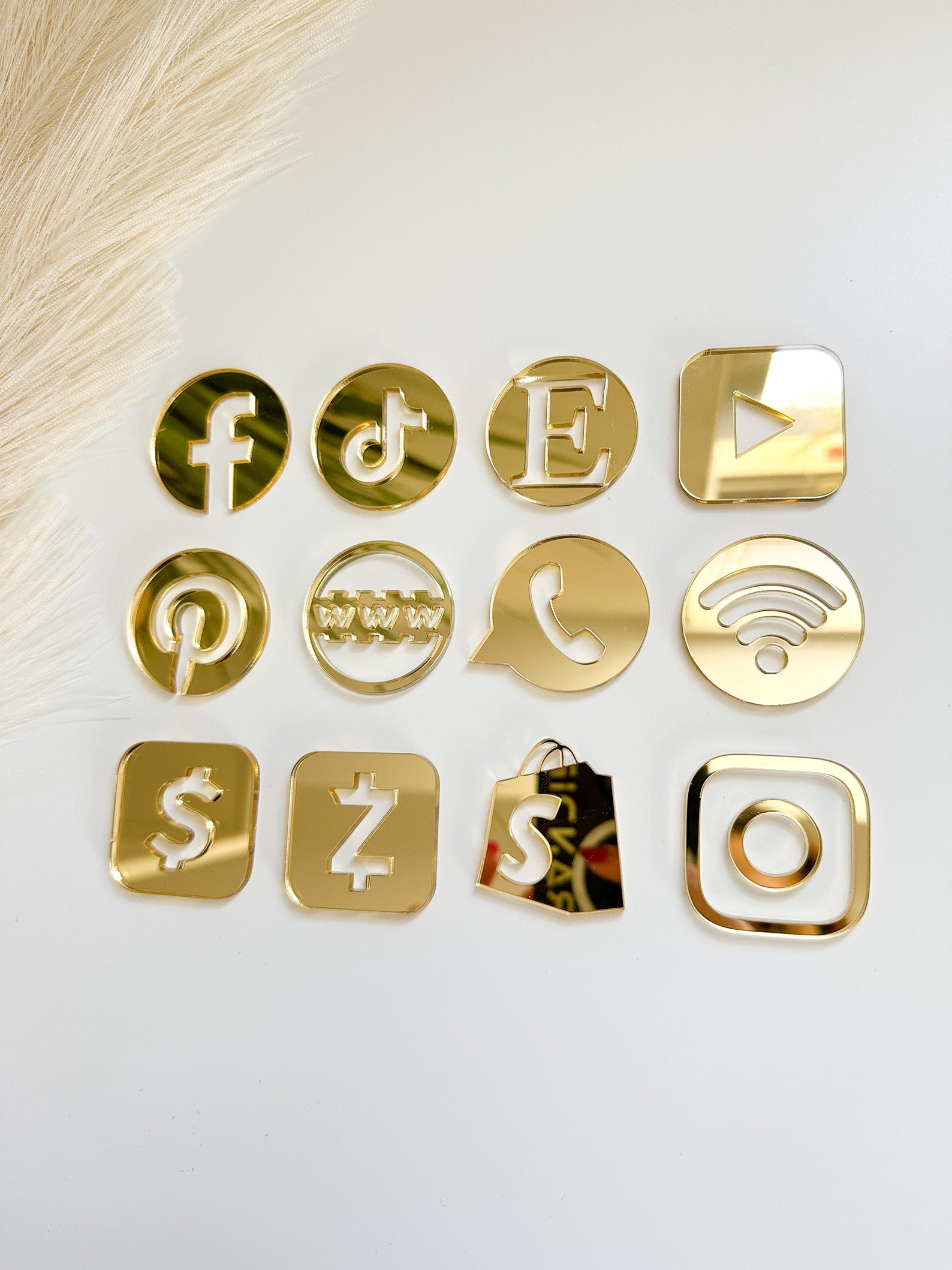 Social Media Logo, Acrylic Icon, Acrylic 3mm Depth, Social Media Sign ...