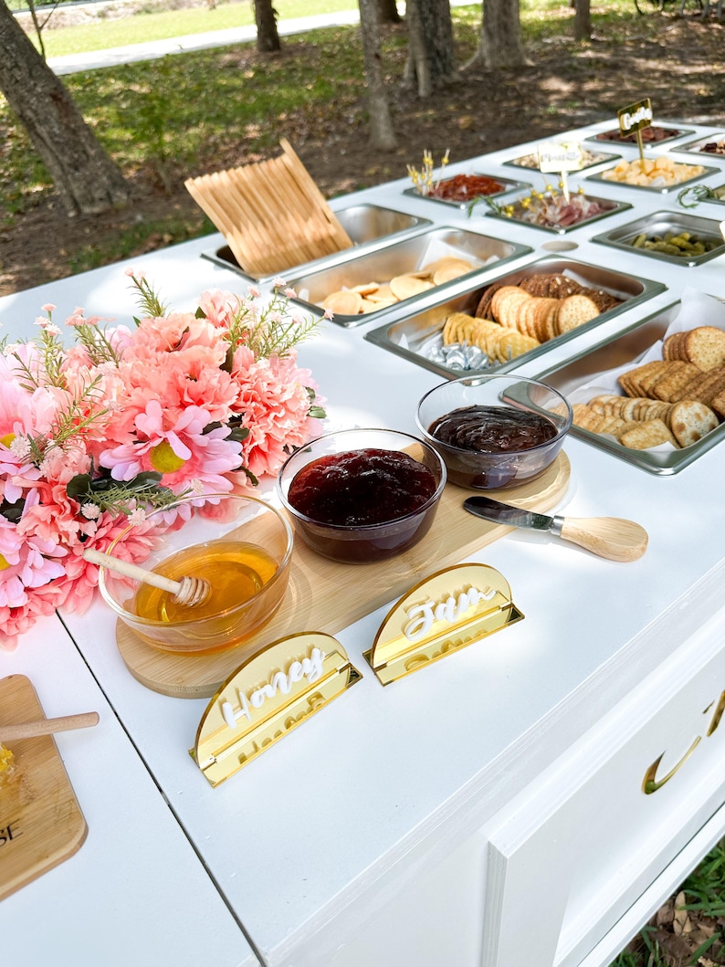 Acrylic Buffet Food Label Signs, Custom Food Name Cards, Wedding Table ...