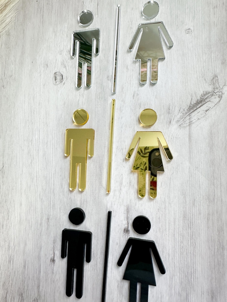 Acrylic Restroom Sign, Bathroom Sign, Office Sign, Business Sign, Wall ...