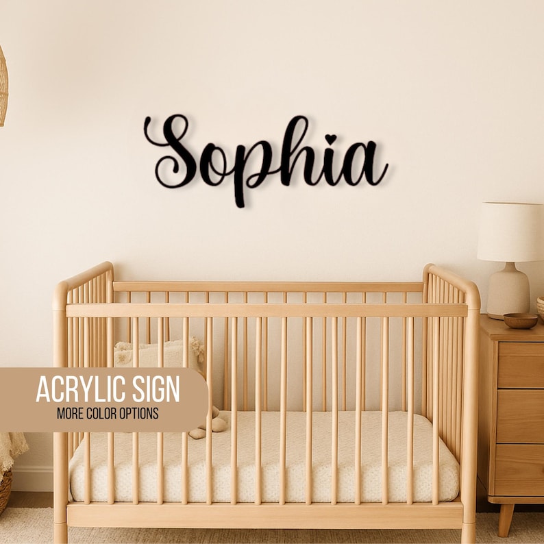 Sign Name Nursery, Acrylic Name Sign, Personalized Name Sign, Baby Name ...