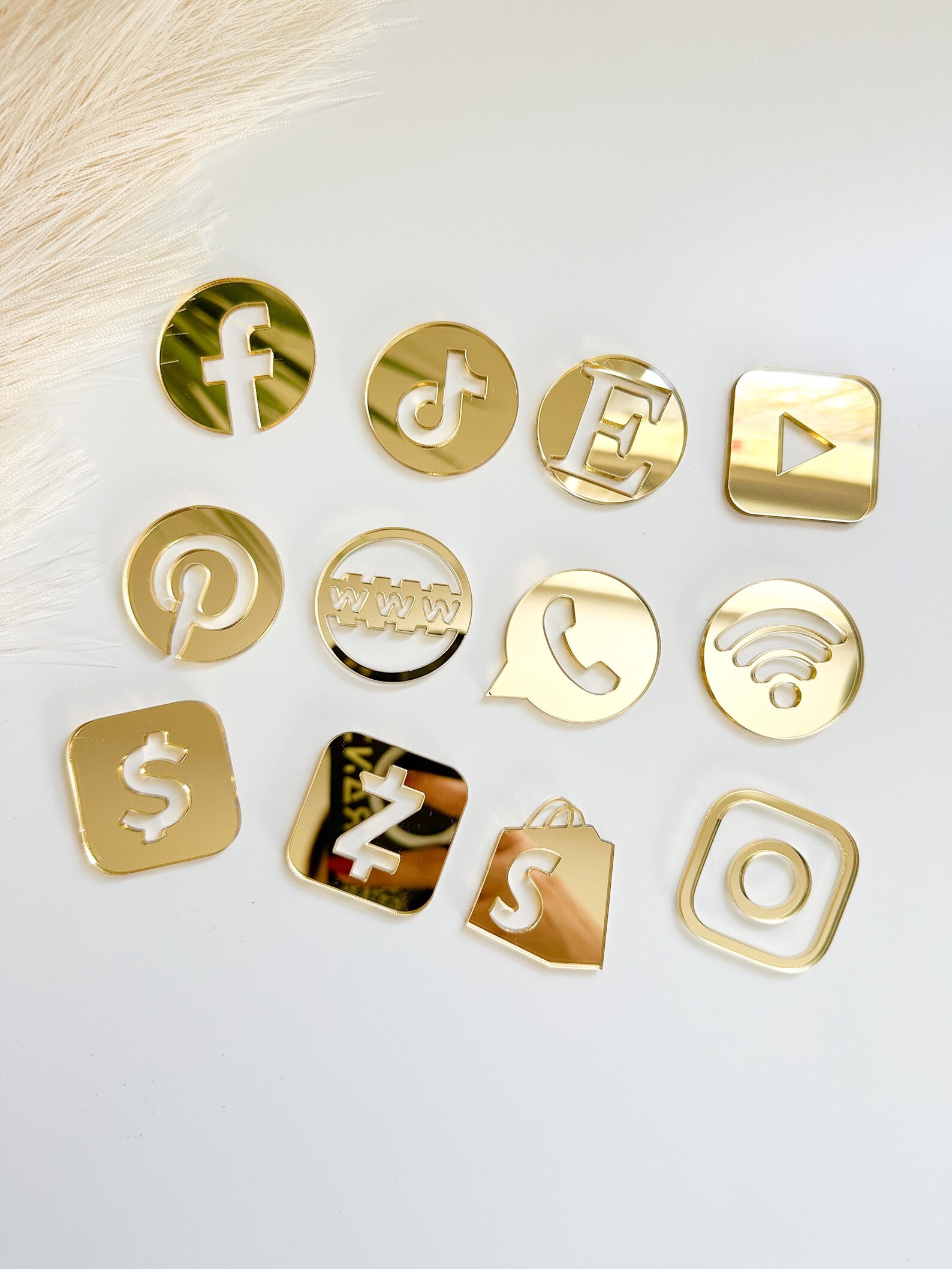 Social Media Logo, Acrylic Icon, Acrylic 3mm Depth, Social Media Sign ...