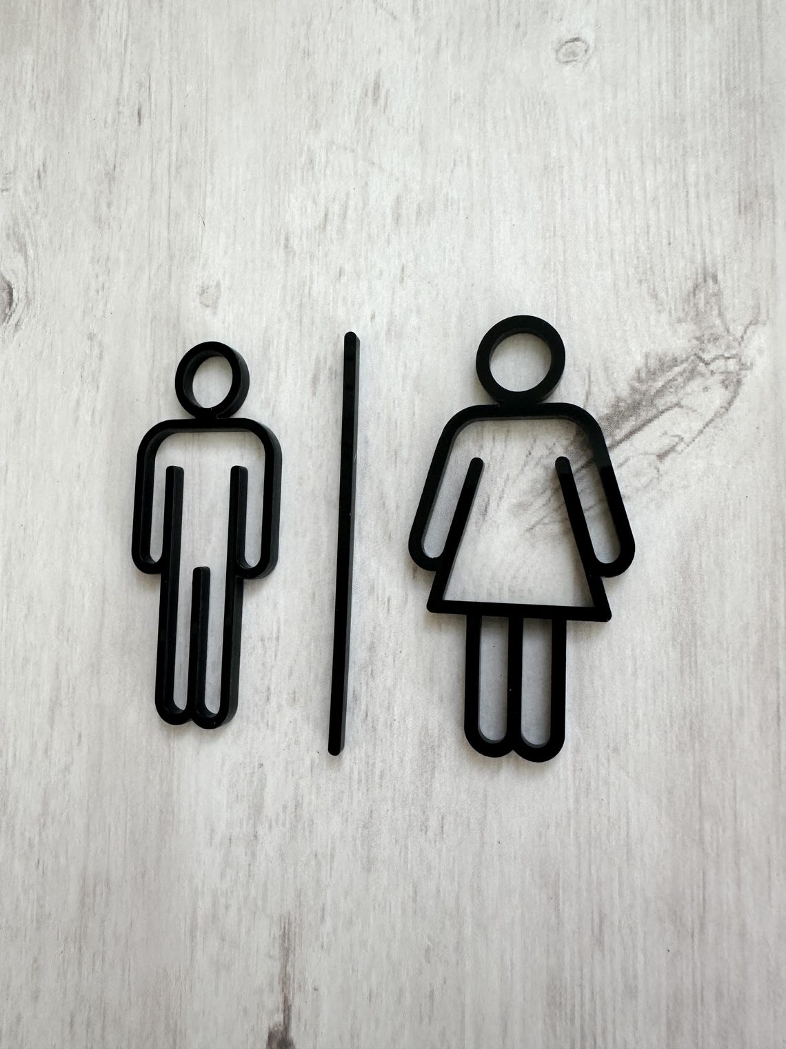 Restroom Sign, Acrylic Bathroom Figures, Woman Men Toile Sign, Door ...