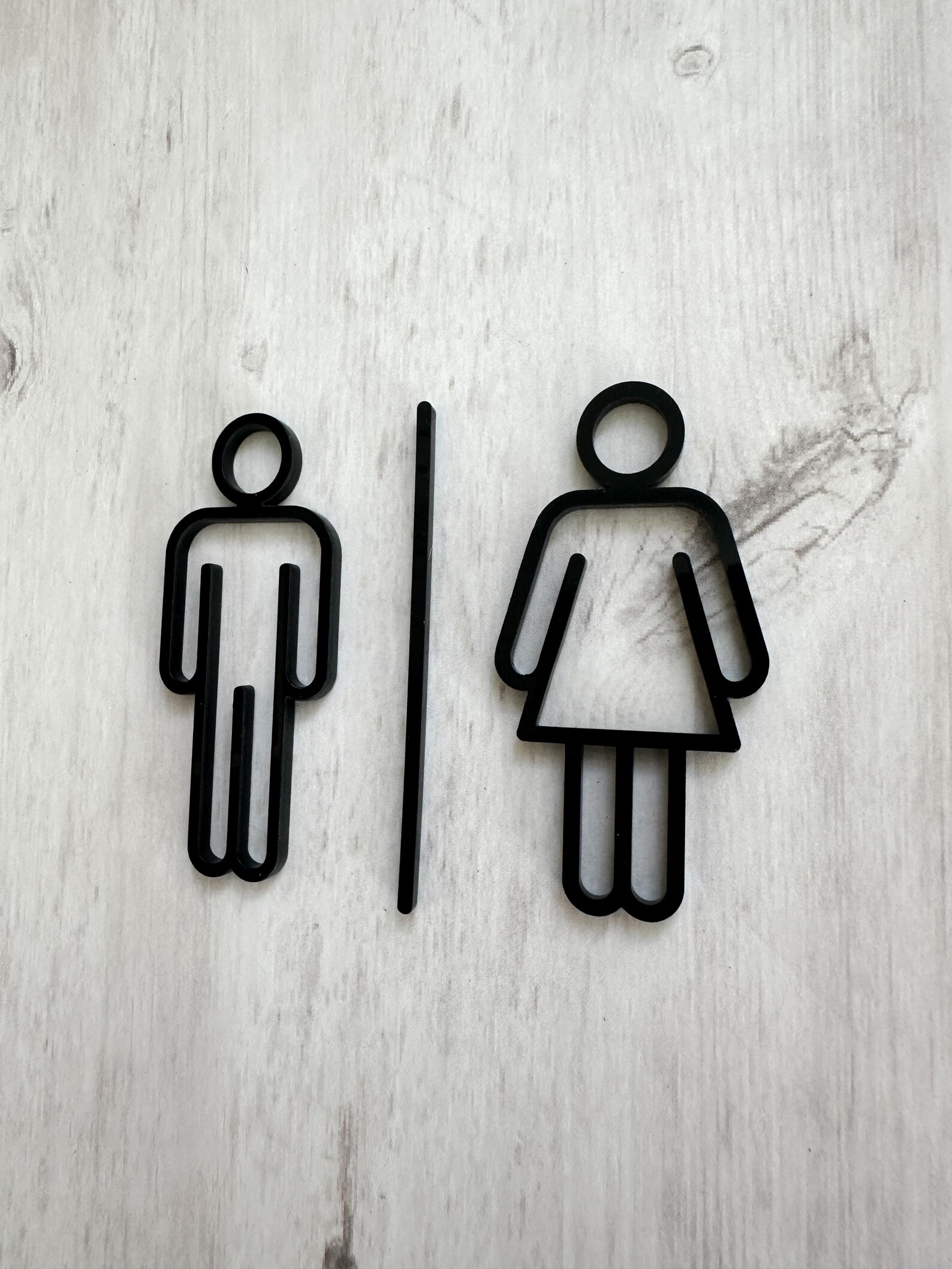Restroom Sign, Acrylic Bathroom Figures, Woman Men Toile Sign, Door ...