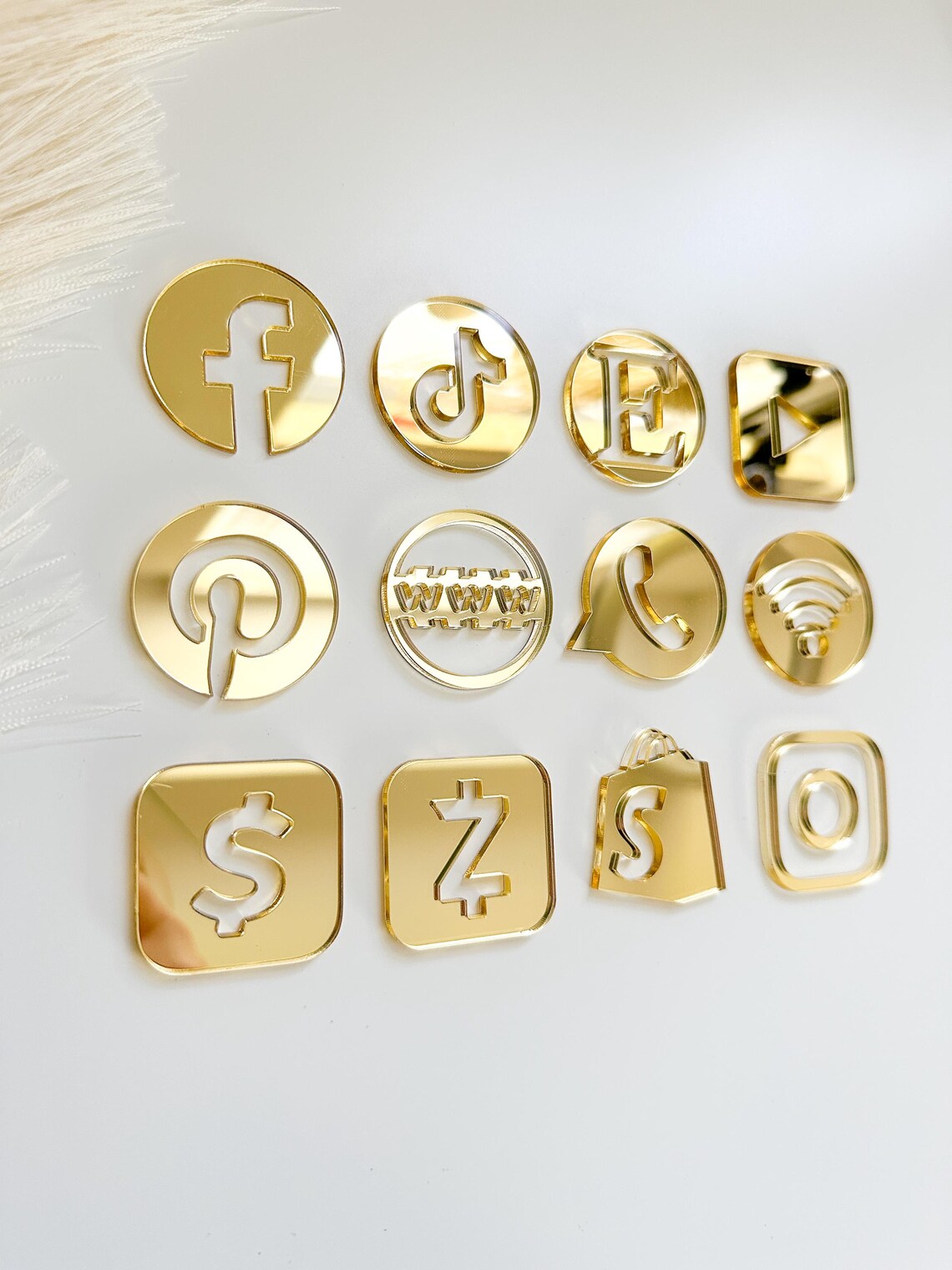 Social Media Logo, Acrylic Icon, Acrylic 3mm Depth, Social Media Sign ...