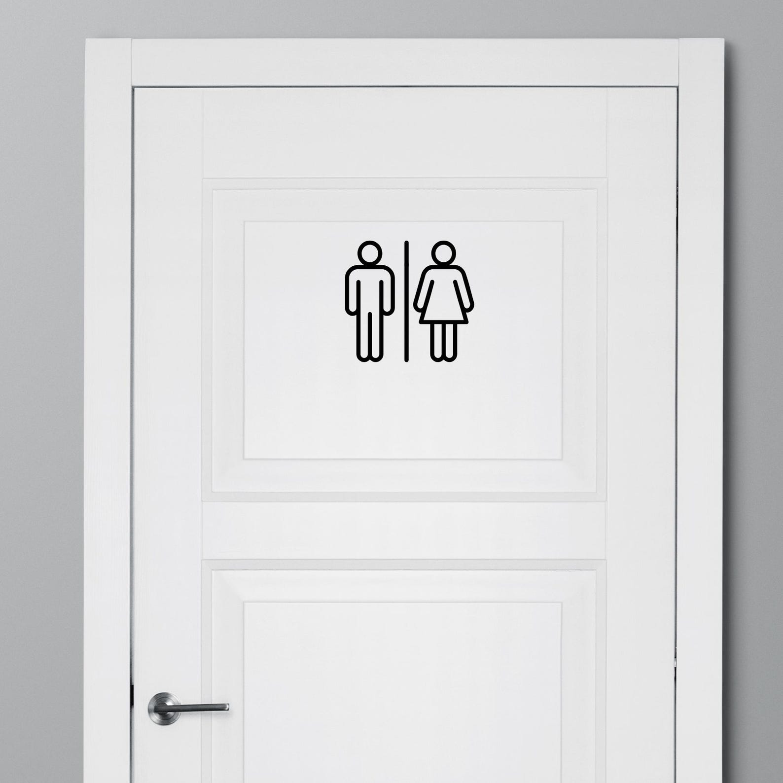Restroom Sign, Acrylic Bathroom Figures, Woman Men Toile Sign, Door ...