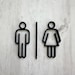 Restroom Sign, Acrylic Bathroom Figures, Woman Men Toile Sign, Door ...