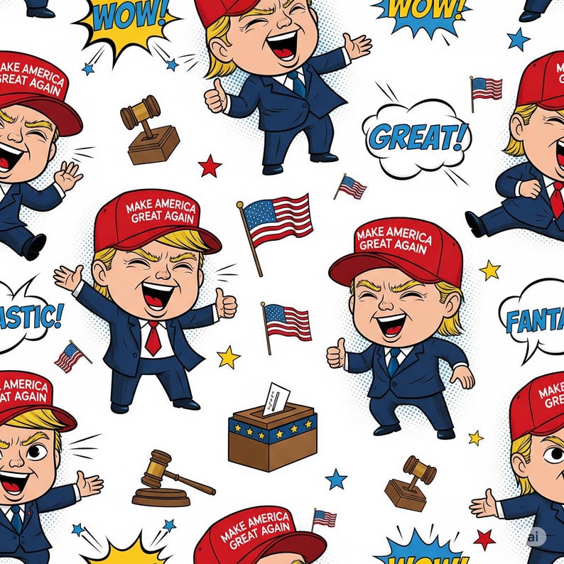 Chibi Trump Digital Tumbler Wrap: 20oz Skinny PNG (instant Download) - Etsy