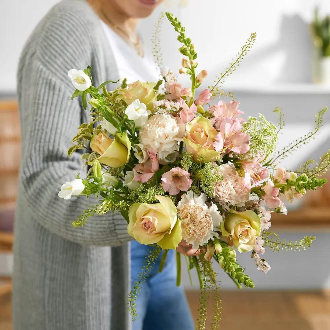 The Asher- Bloom & Wild Hand-tied Bouquet - Etsy UK