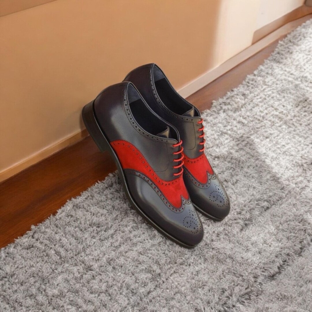 Buy New Mens Fashion Bespoke Vintage Style Multi Color Shoe | Black ...
