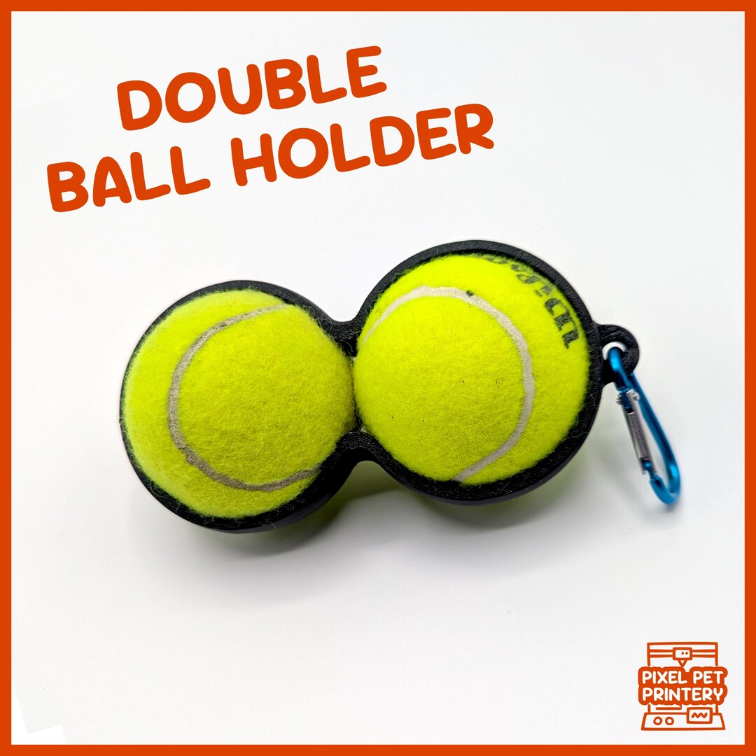 Double Ball Holder - Dog Fetch Ball Clip - 2 Chuck Ball / 2 Tennis Ball ...
