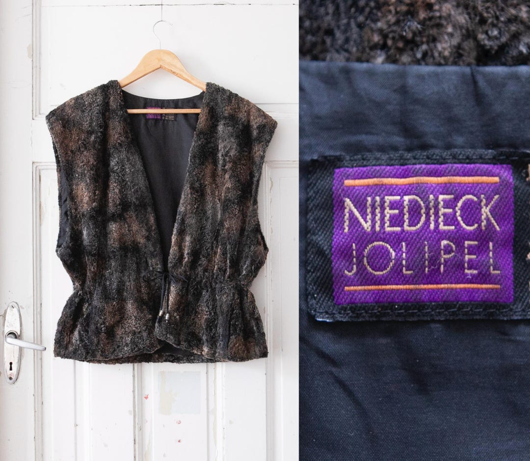 80s Oversize Plush Vest Made in Germany Women Size BG-14, XL, Vintage ...