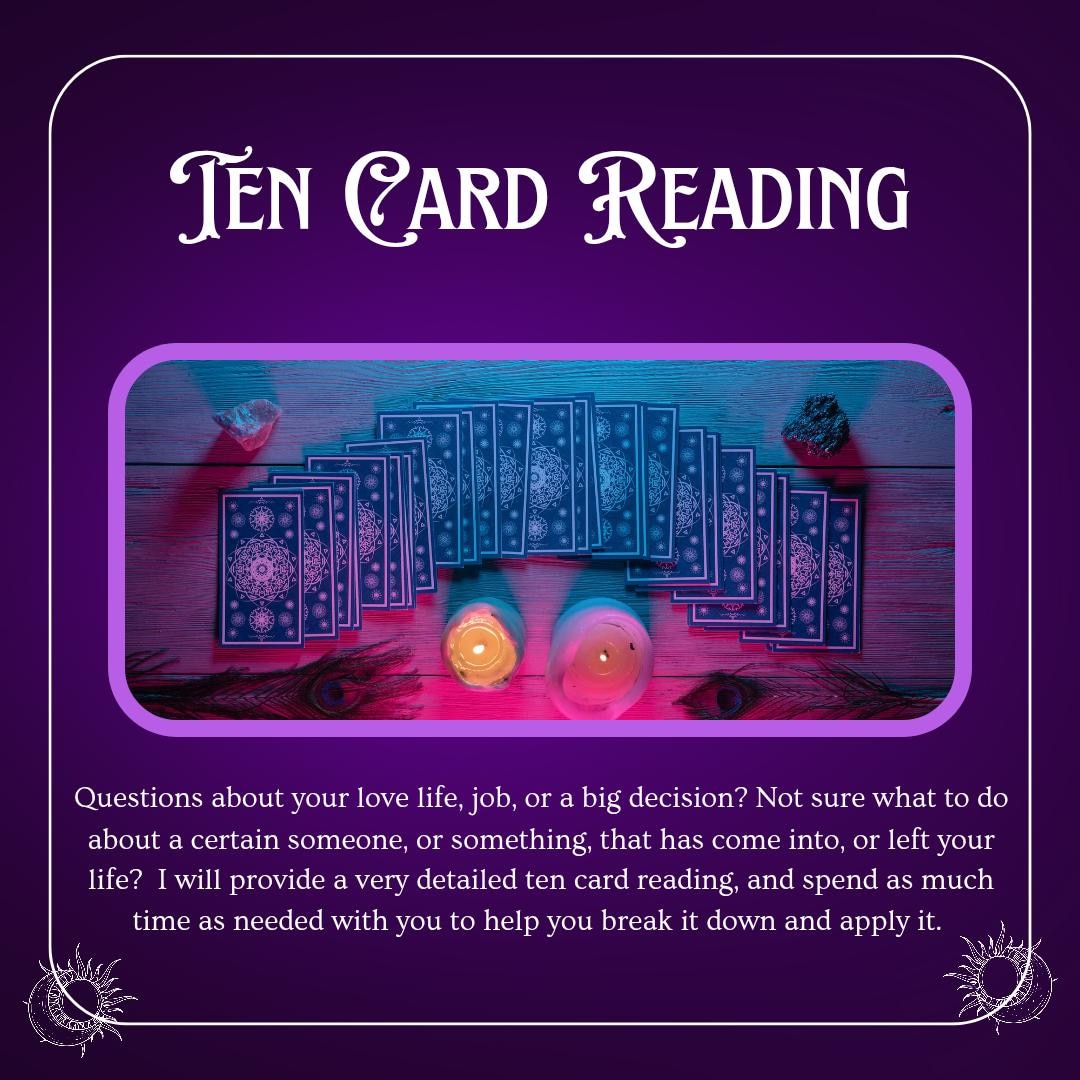 Ten Card Tarot Reading - NO AI - Etsy
