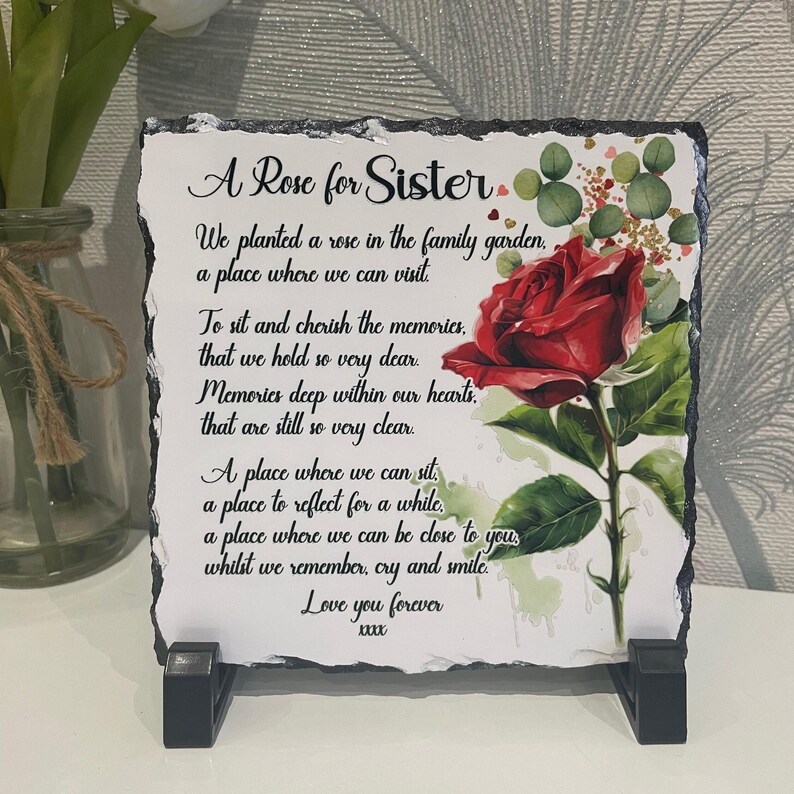 In Loving Memory Memorial Plaque| I Miss You Sister Plaque| Memorial ...