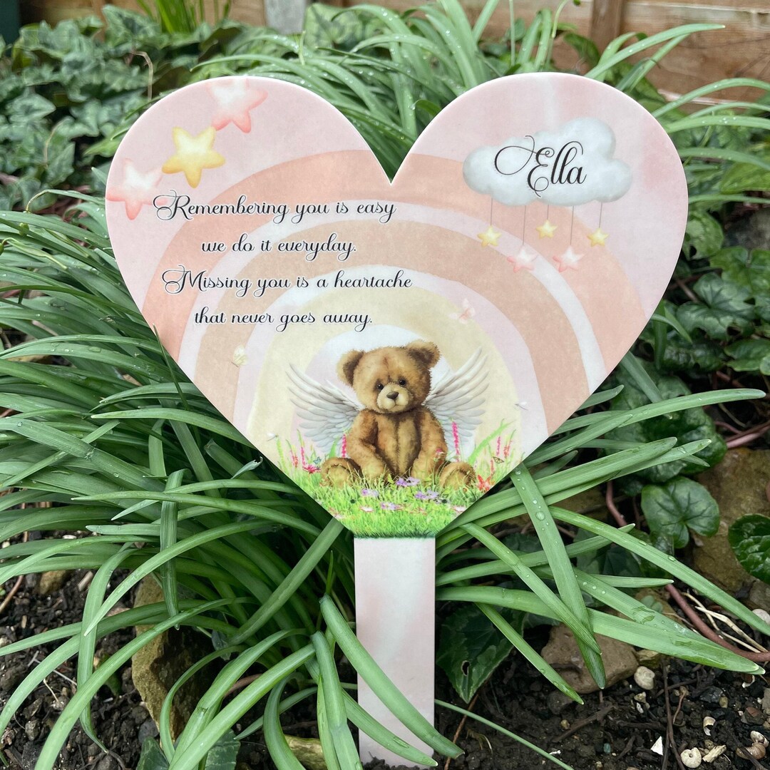 Baby Loss Grave Marker| Personalised Baby Memorial Plaque| Baby Girl ...