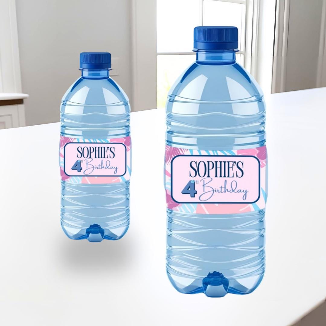 Stitch Birthday Bottle Label | Stitch Angel Bottle Label | Blue Stitch ...