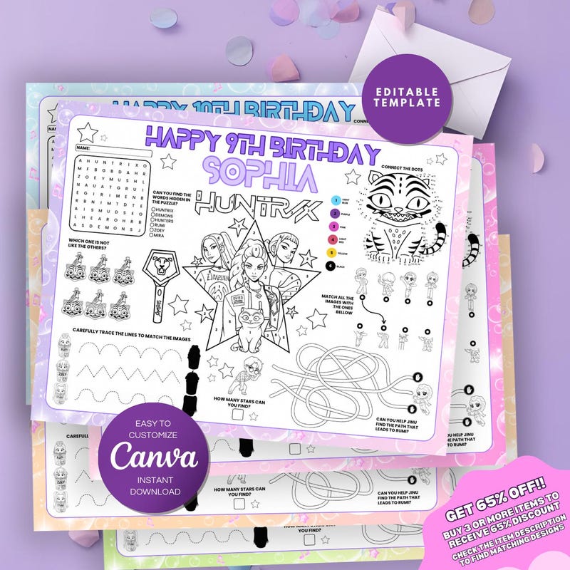 Coloring Pages Huntrix - Etsy