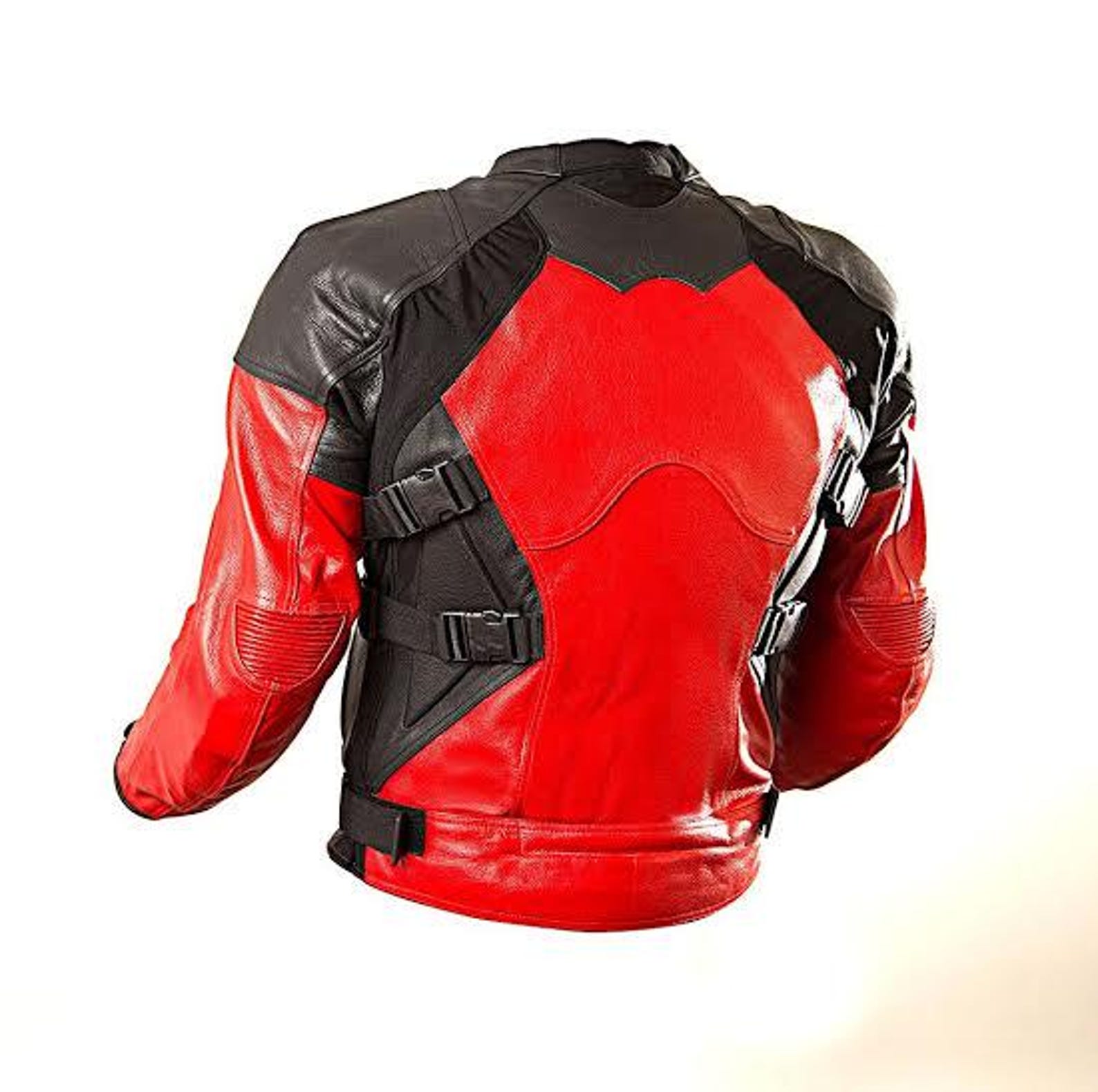 Deadpool Armor Style Black Red Biker Leather Jacket - Etsy