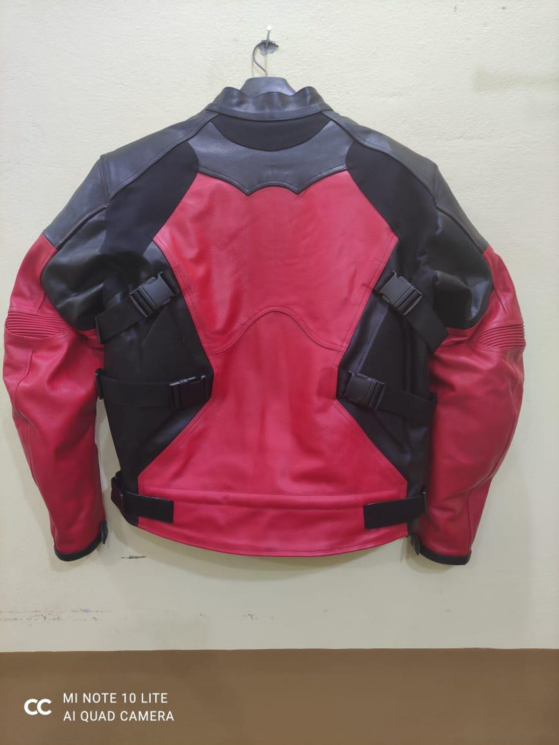 Deadpool Armor Style Black Red Biker Leather Jacket - Etsy