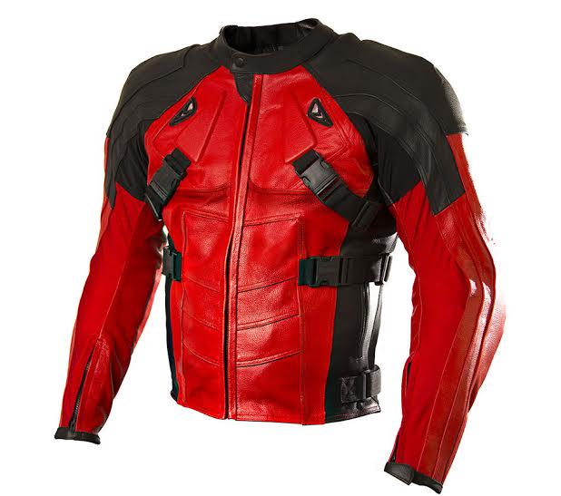 Deadpool Armor Style Black Red Biker Leather Jacket - Etsy