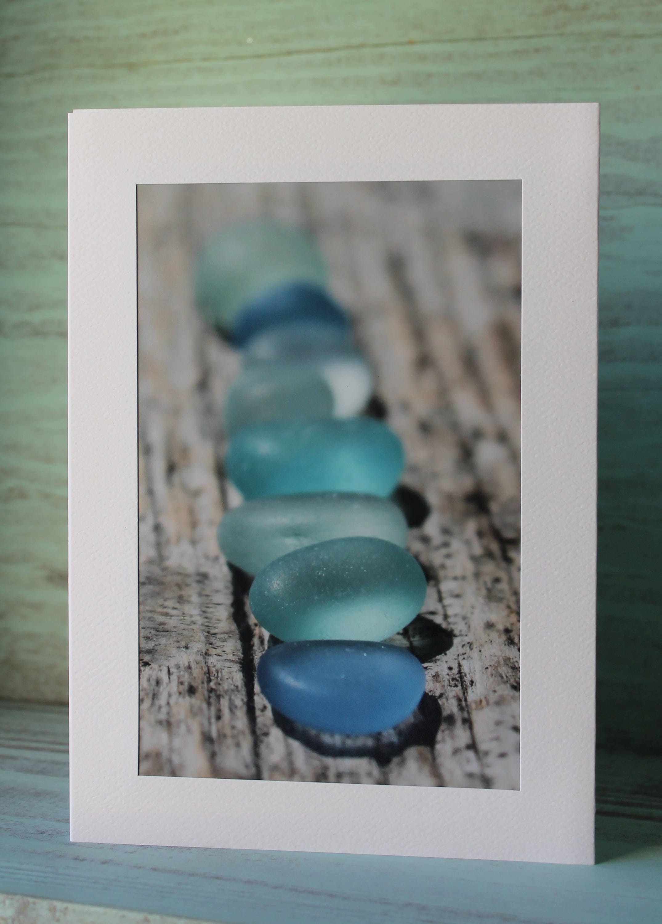 Sea Glass Card Photo Greeting Card Handmade Note Card - Etsy