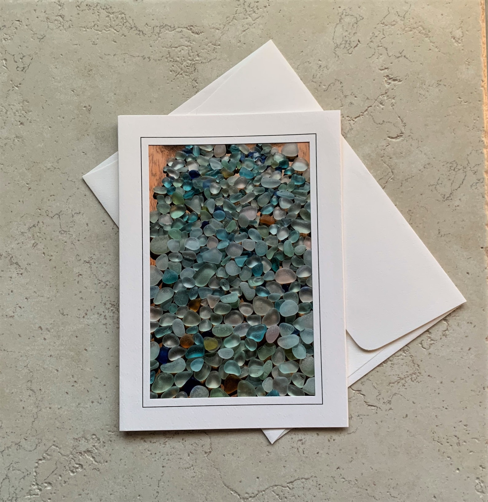 Photo Art Card, Sea Glass Greeting Card, Photography Note Card ...