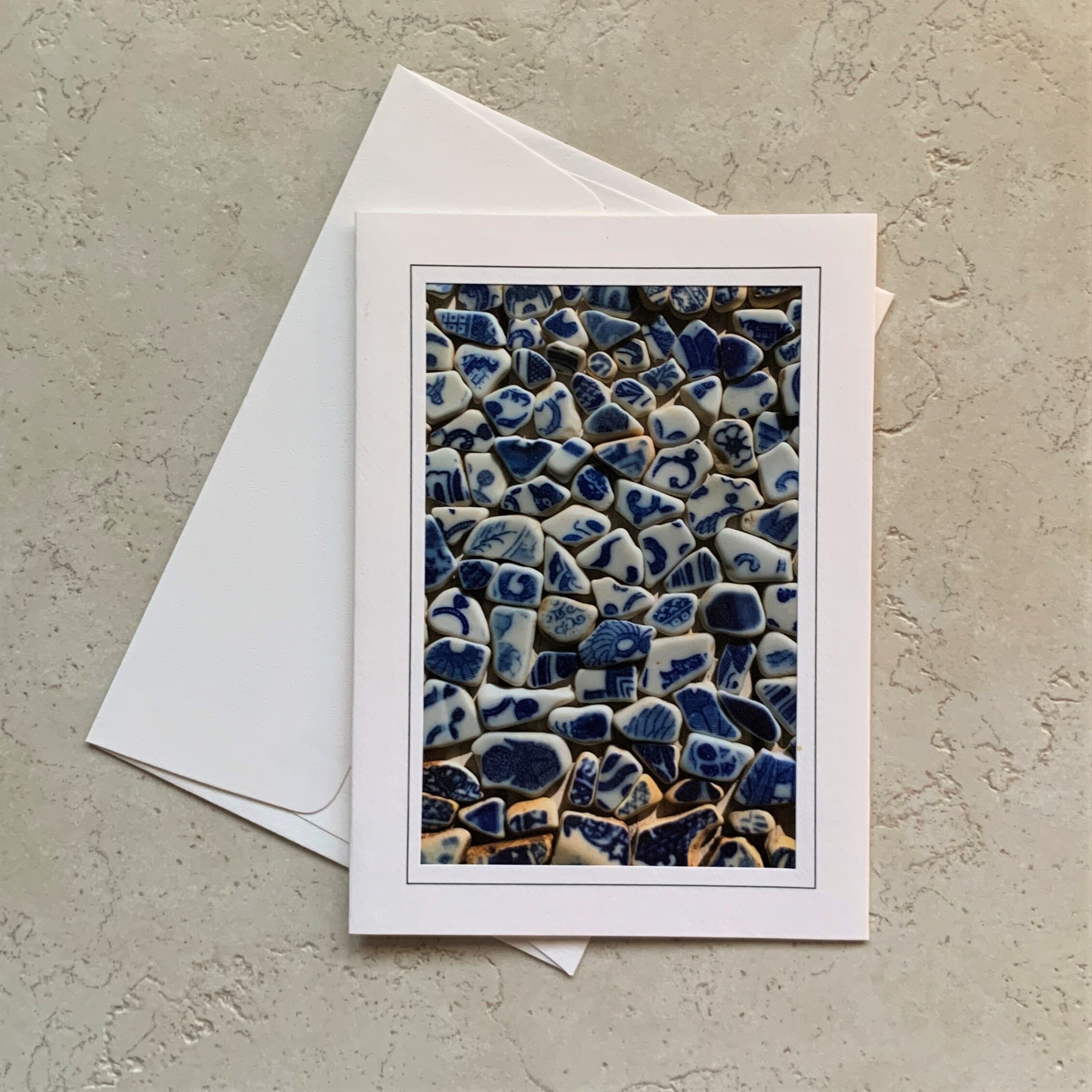 Sea Glass Card, Photograph Greeting Card, Handmade Note Card, Frameable ...