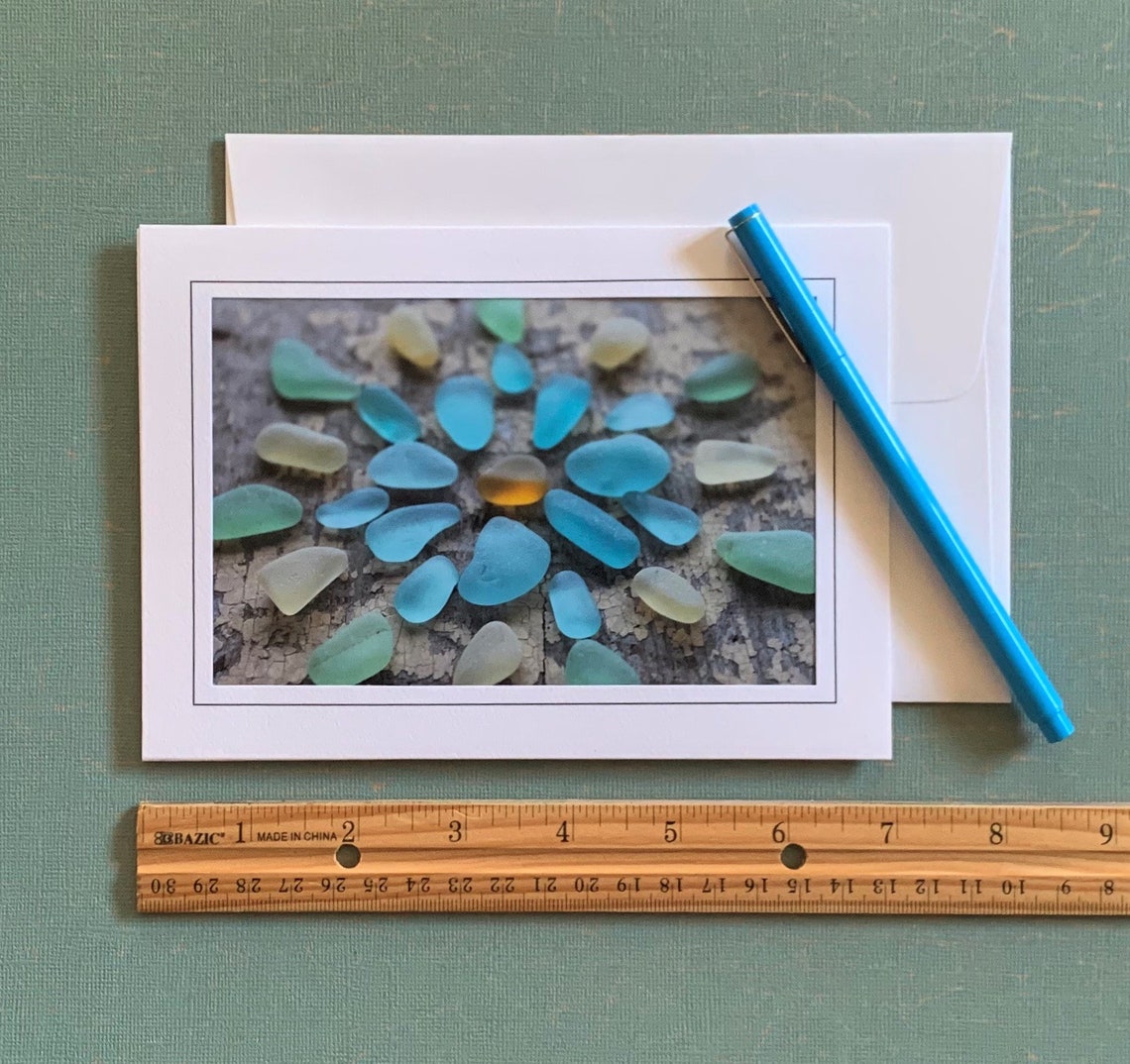 Sea Glass Card, Sea Glass Photo Card, Photography Card - Etsy