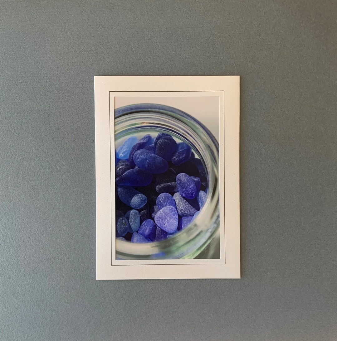 Sea Glass Card Photo Greeting Card Handmade Card Photograph - Etsy