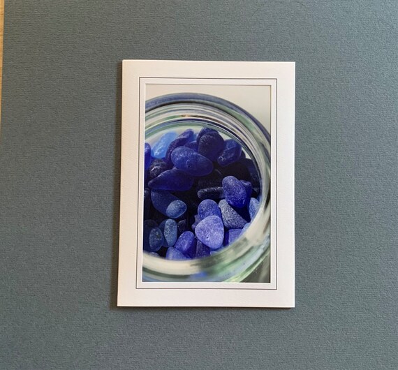 Sea Glass Card Photo Greeting Card Handmade Card Photograph | Etsy