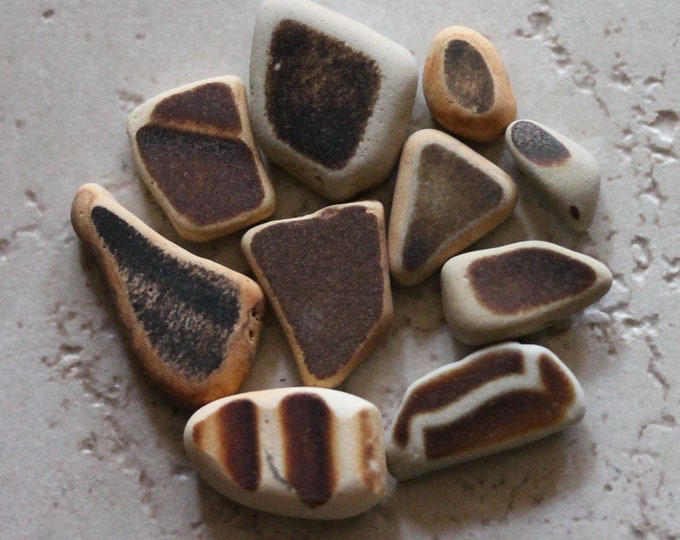 Vintage Sea Pottery Shards, Sea Glass, Vintage Found Sea Pottery ...