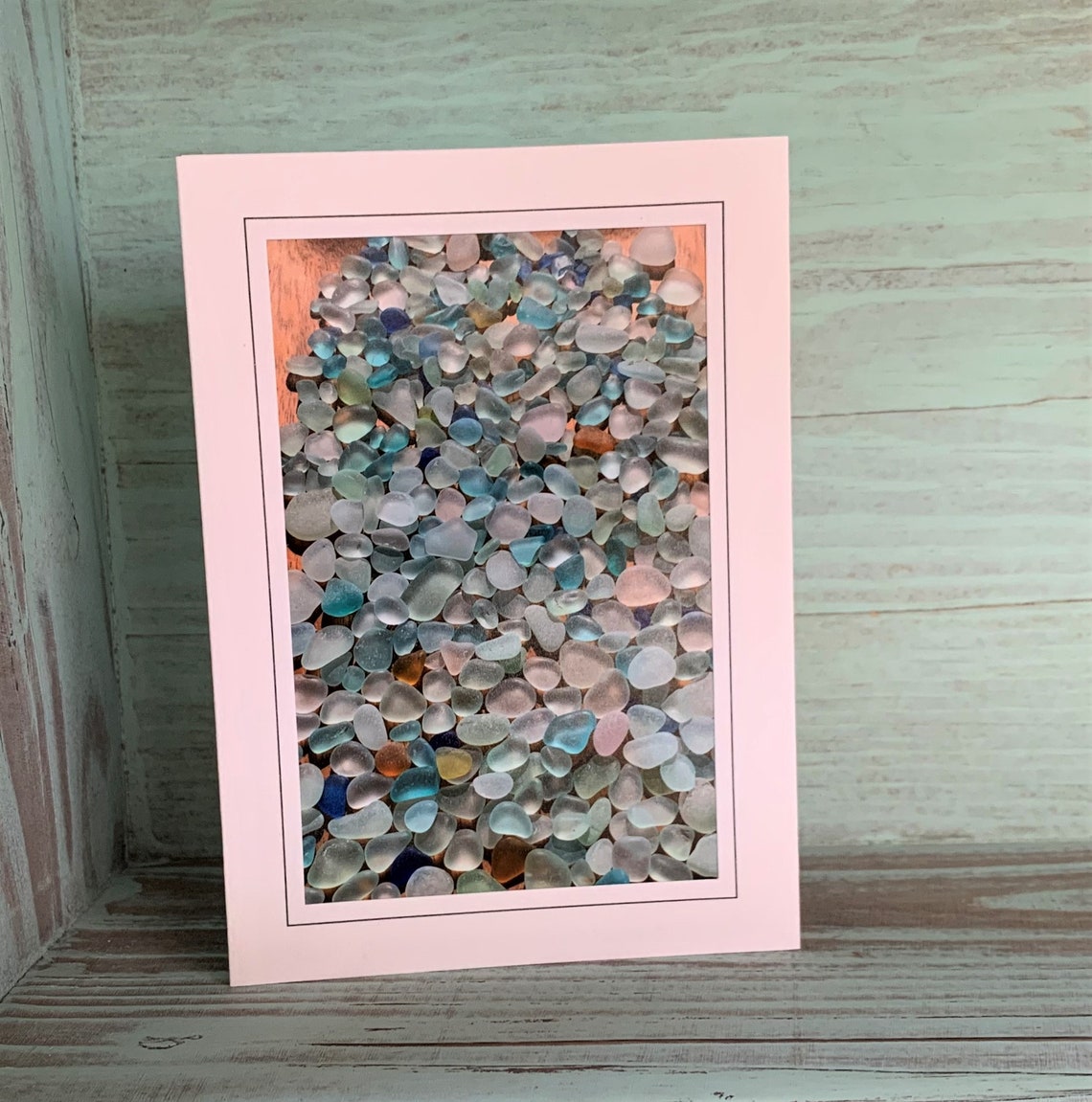 Photo Art Card Sea Glass Greeting Card Photography Note - Etsy