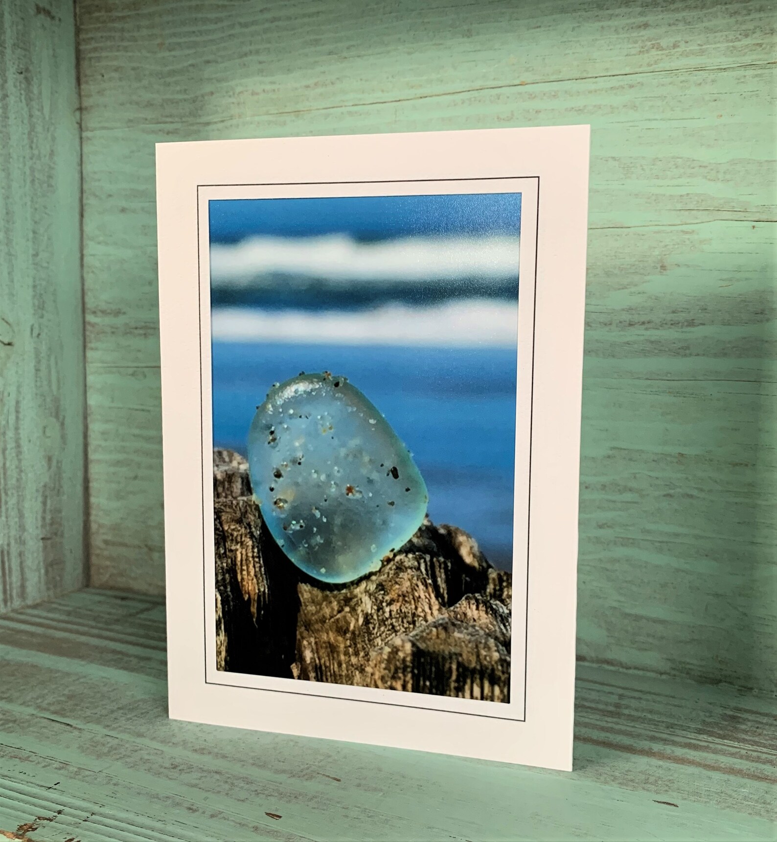 Sea Glass Card Sea Glass Photography Blank Note Card Beach - Etsy