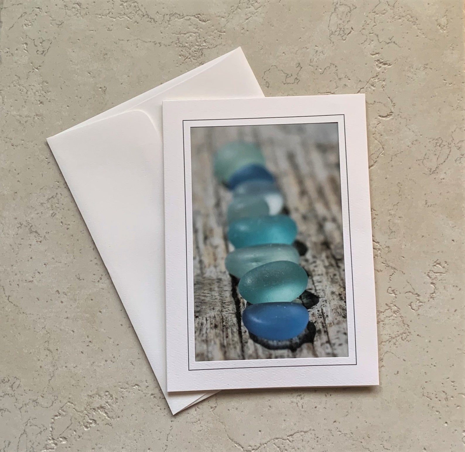 Sea Glass Card Photo Greeting Card Handmade Note Card - Etsy