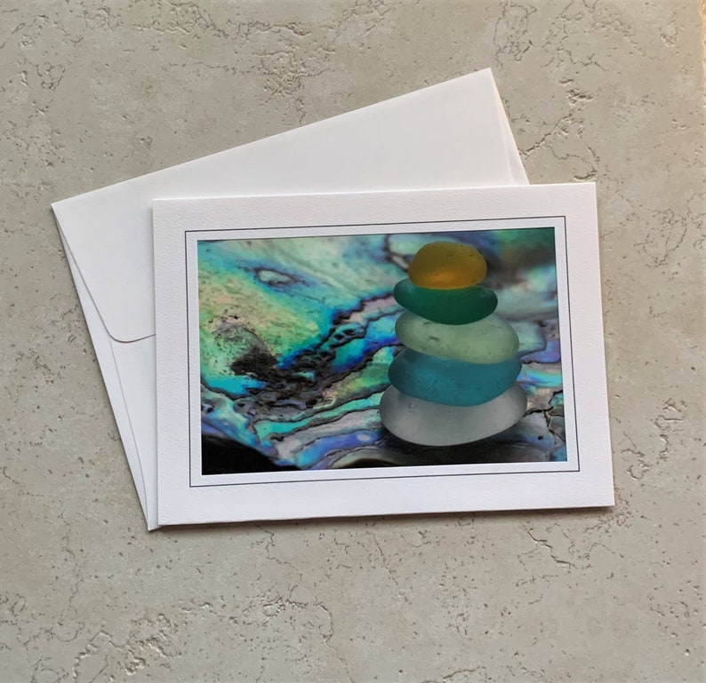 Sea Glass Card, Sea Glass Photo Card, Sea Glass Photography - Etsy