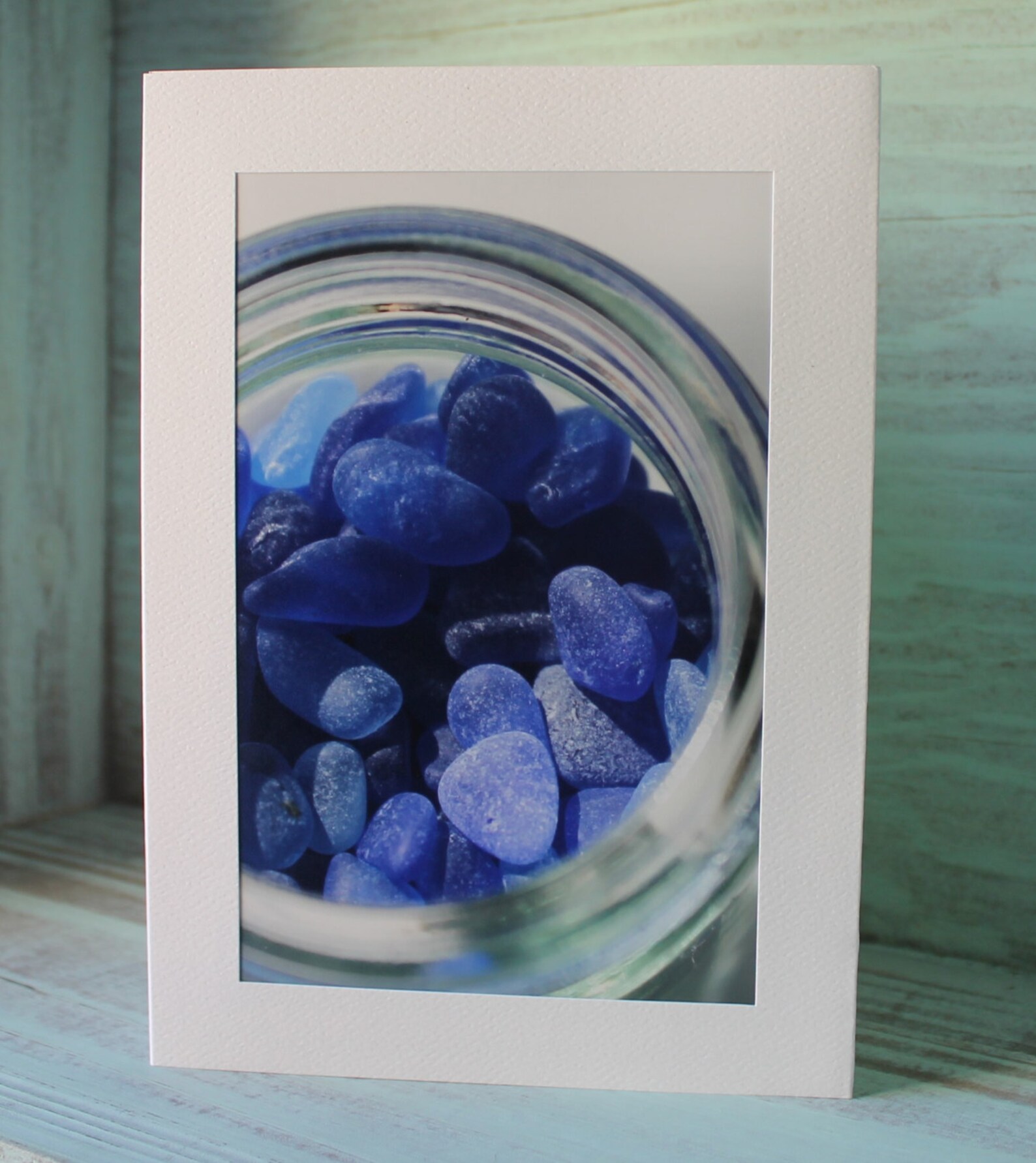 Sea Glass Card Photo Greeting Card Handmade Card Photograph - Etsy